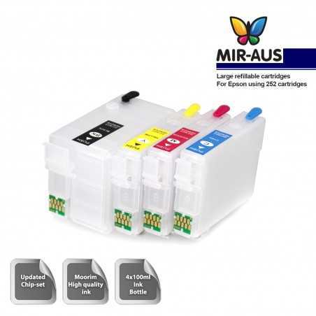 large refillable ink cartridges suitable epson Workforce wf-7720 dye