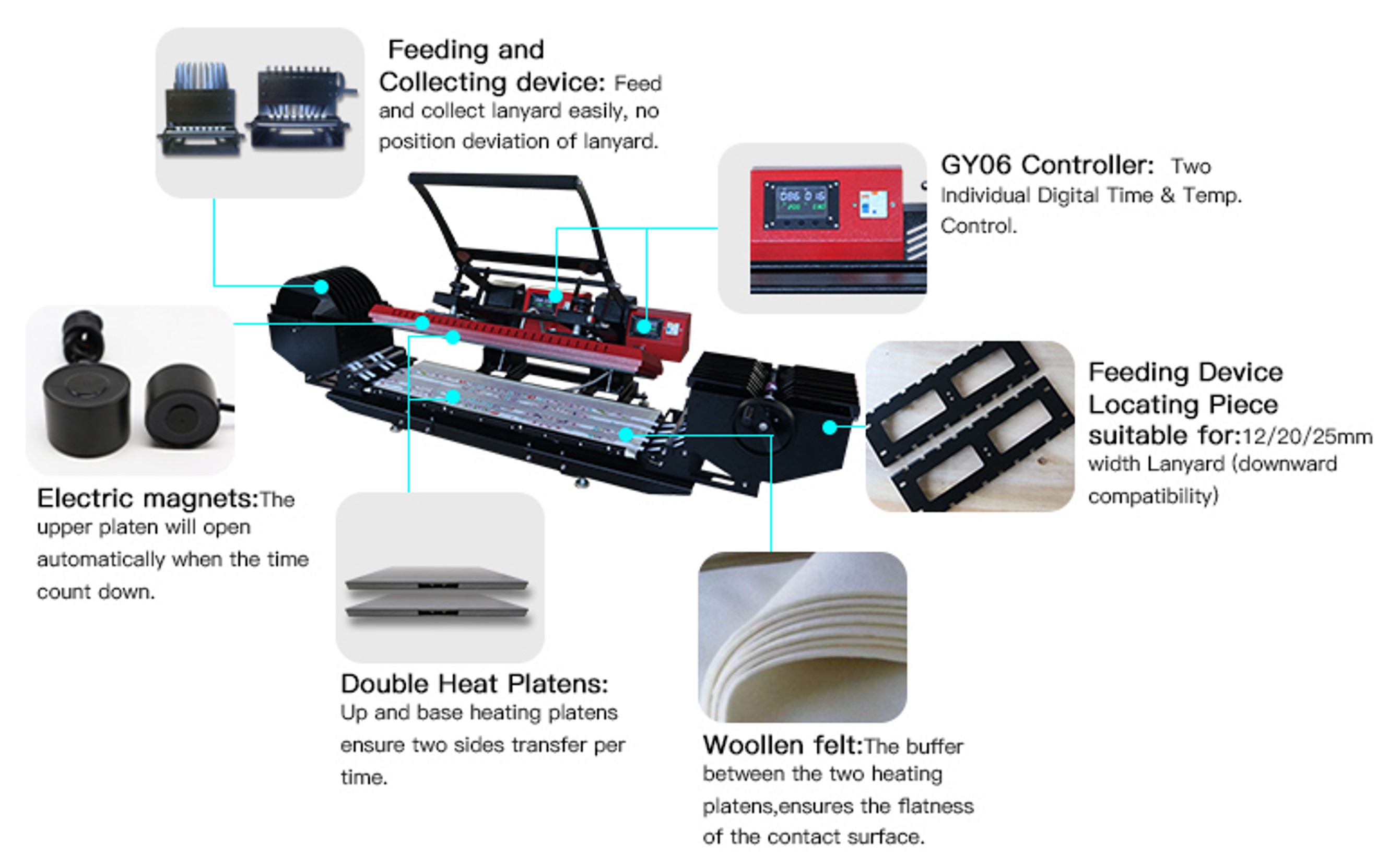 Lanyard Heat Press Hest H-40-HD Heat machine
