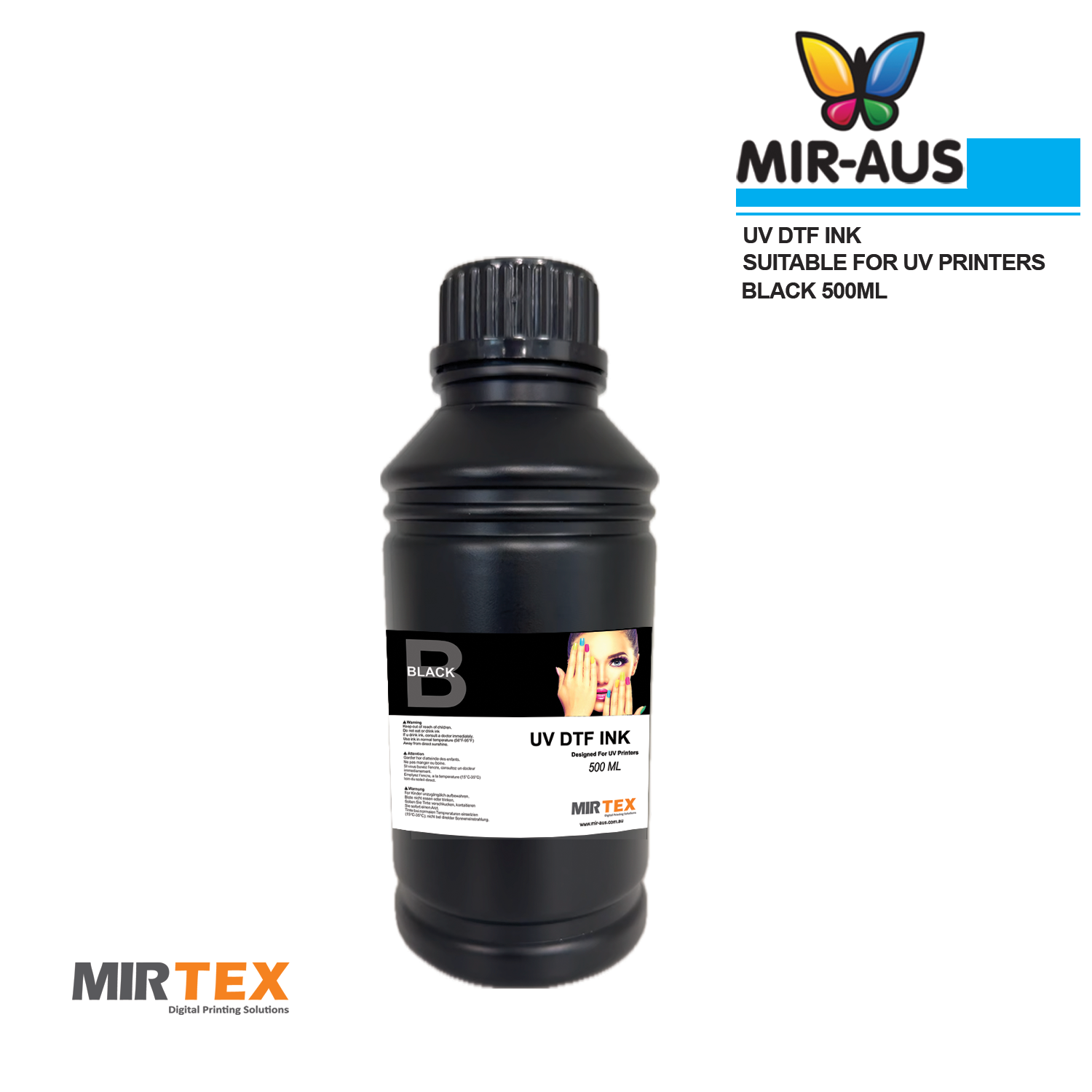 UV black Ink 500ml for UV printers