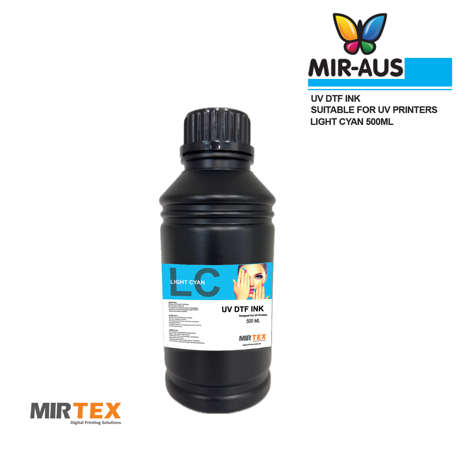 UV Light Cyan Ink 500ml for UV printers