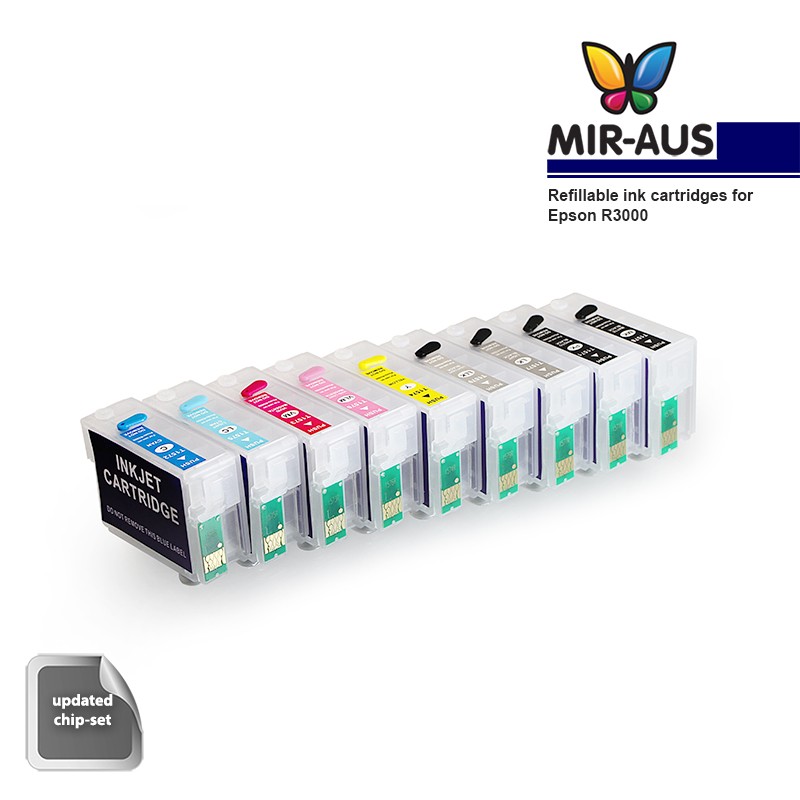 Refillable ink cartridge for EPSON R3000