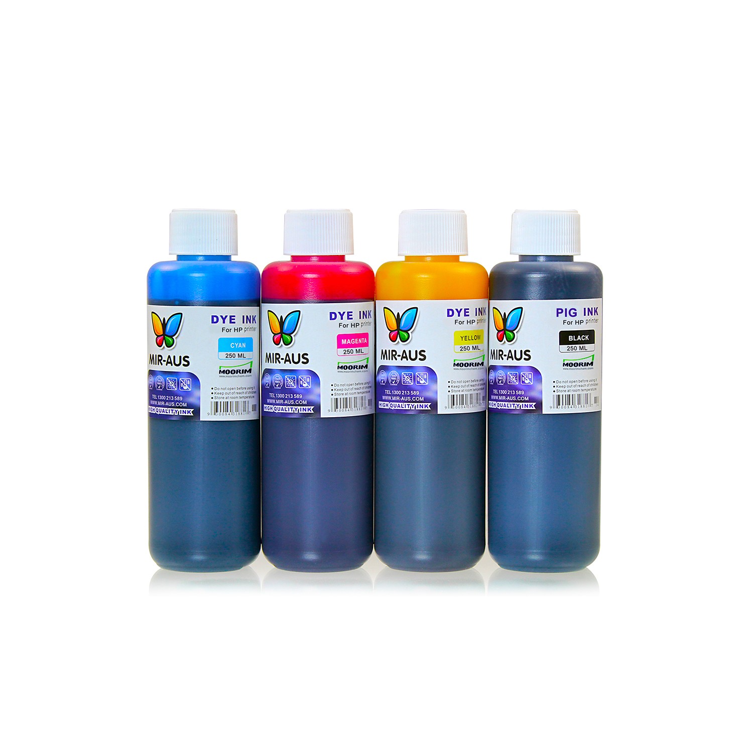 250 ml 4 colours dye/pigment ink for Hp printers