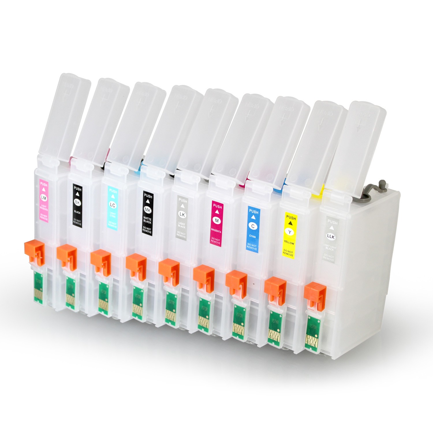 Refillable high capacity (180ml) ink cartridge for EPSON R3000